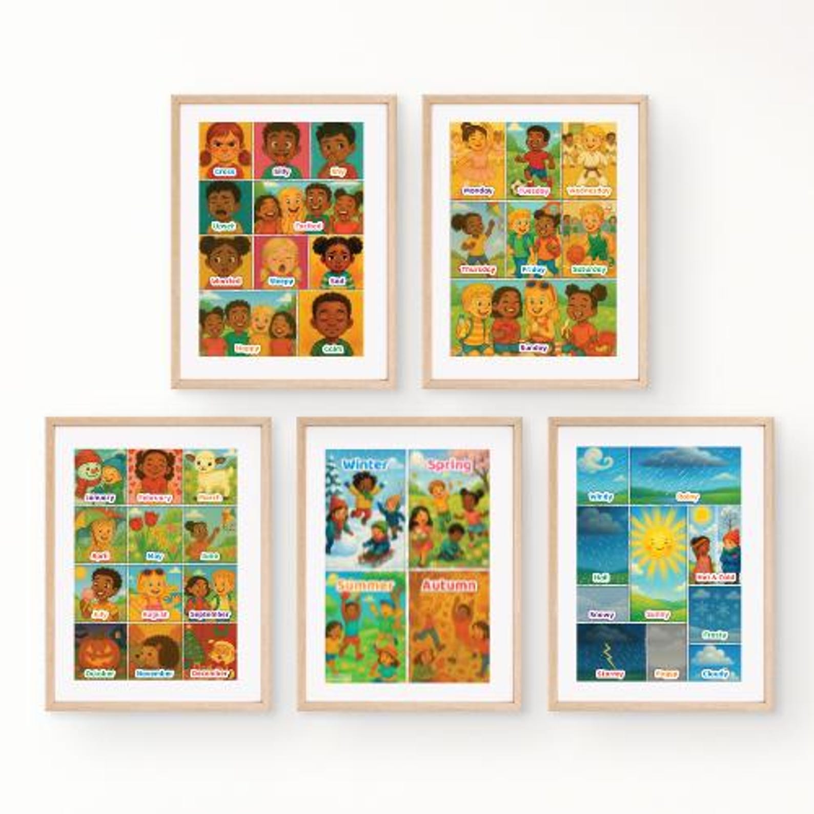 Early Years Learning Posters Bundle – Colours, Emotions, Weather, Days ...