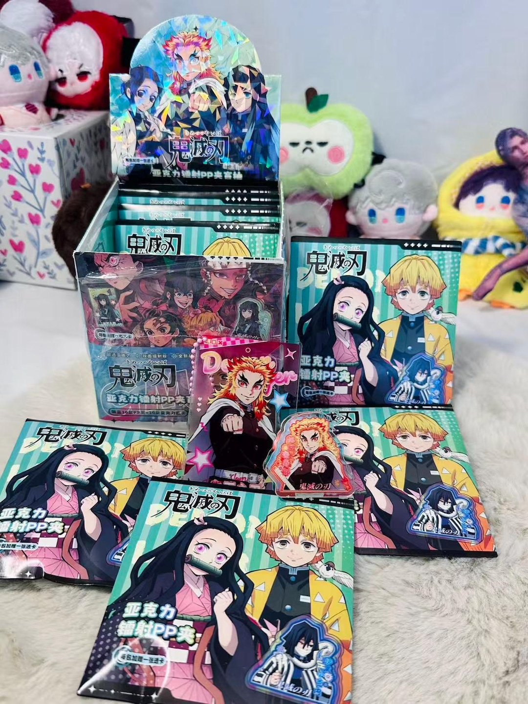 Demon Slayer Blind Box | Surprise Set Acrylic Clip & Transparent Card ...