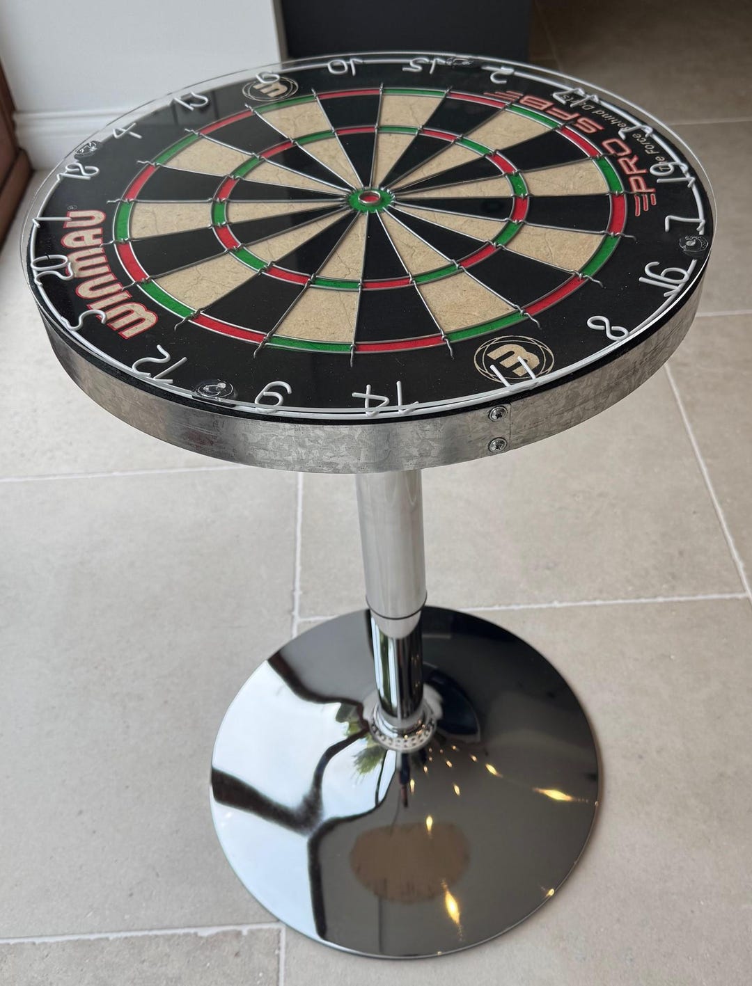 Dartboard Oche Table Adjustable- Winmau Silver - Etsy UK