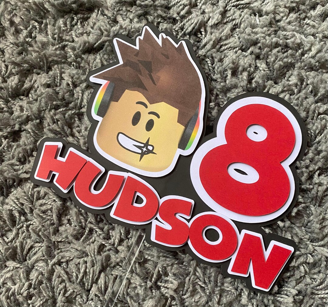 Personalised Roblox Cake Topper: Roblox Theme Party Decor - Etsy