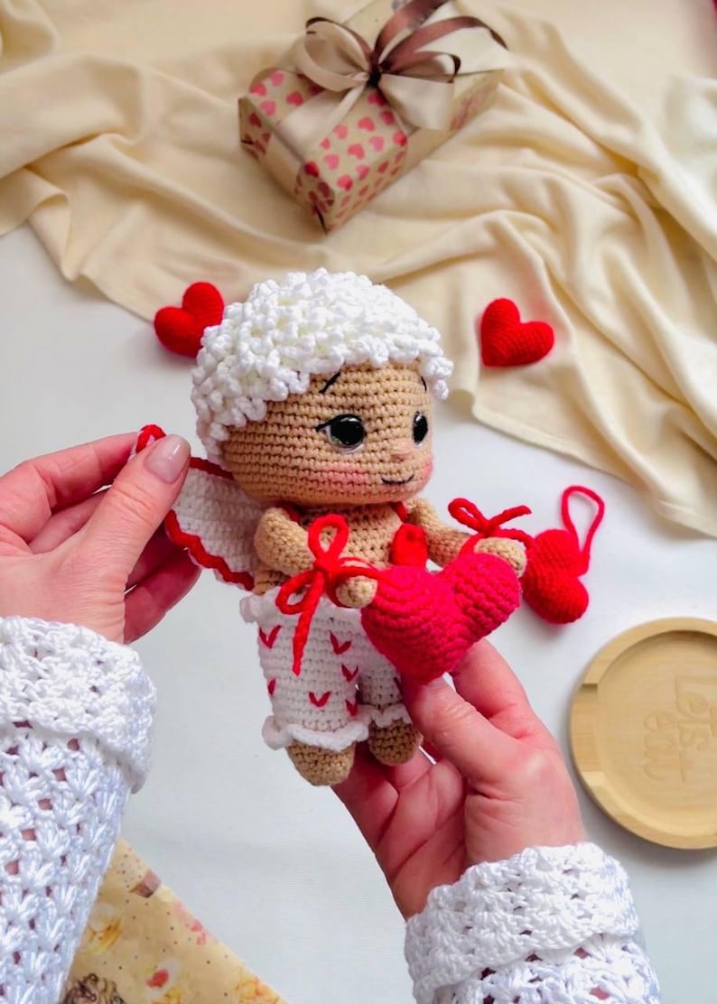 Crochet Pattern Cupid Amigurumi Love Toy Heart Angel Toy Valentine's ...