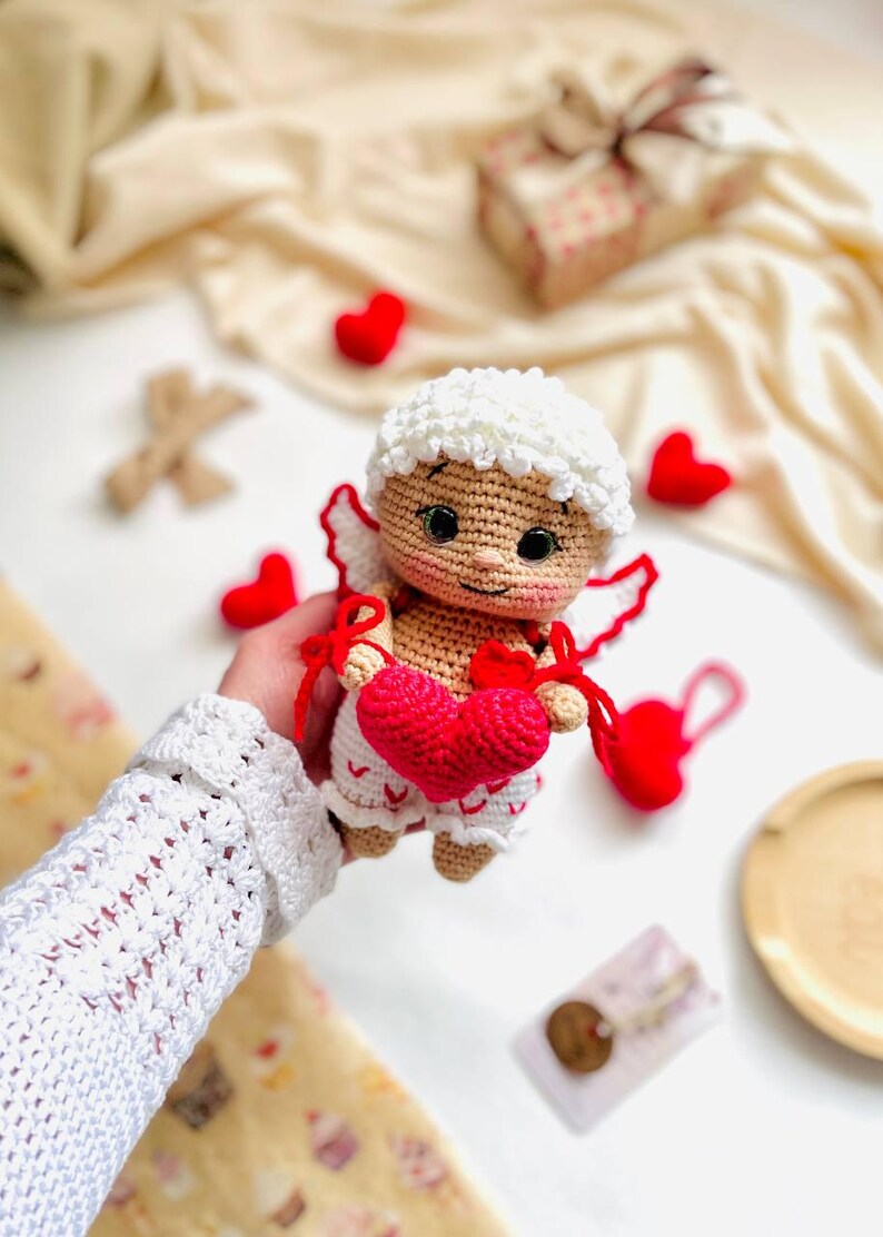 Crochet Pattern Cupid Amigurumi Love Toy Heart Angel Toy Valentine's ...
