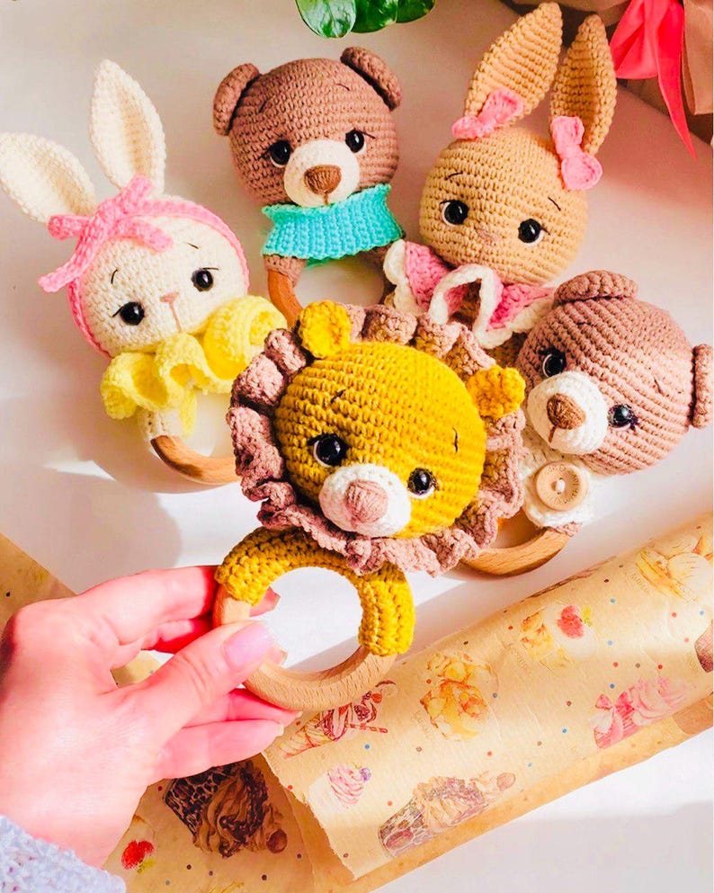 Crochet Pattern Rattle, Toy for Baby Toddlers, Crochet Cute, Amigurumi ...