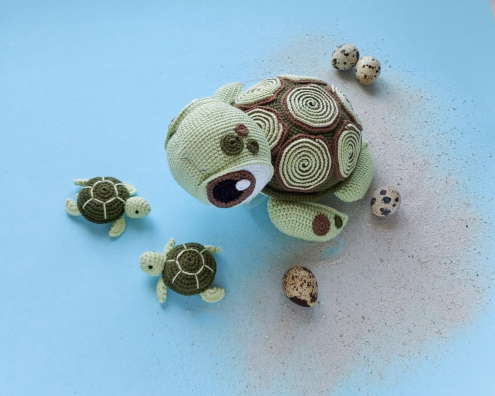 Crochet Turtle Plush. Amigurumi Turtle Pattern and Baby Turtle Pattern ...