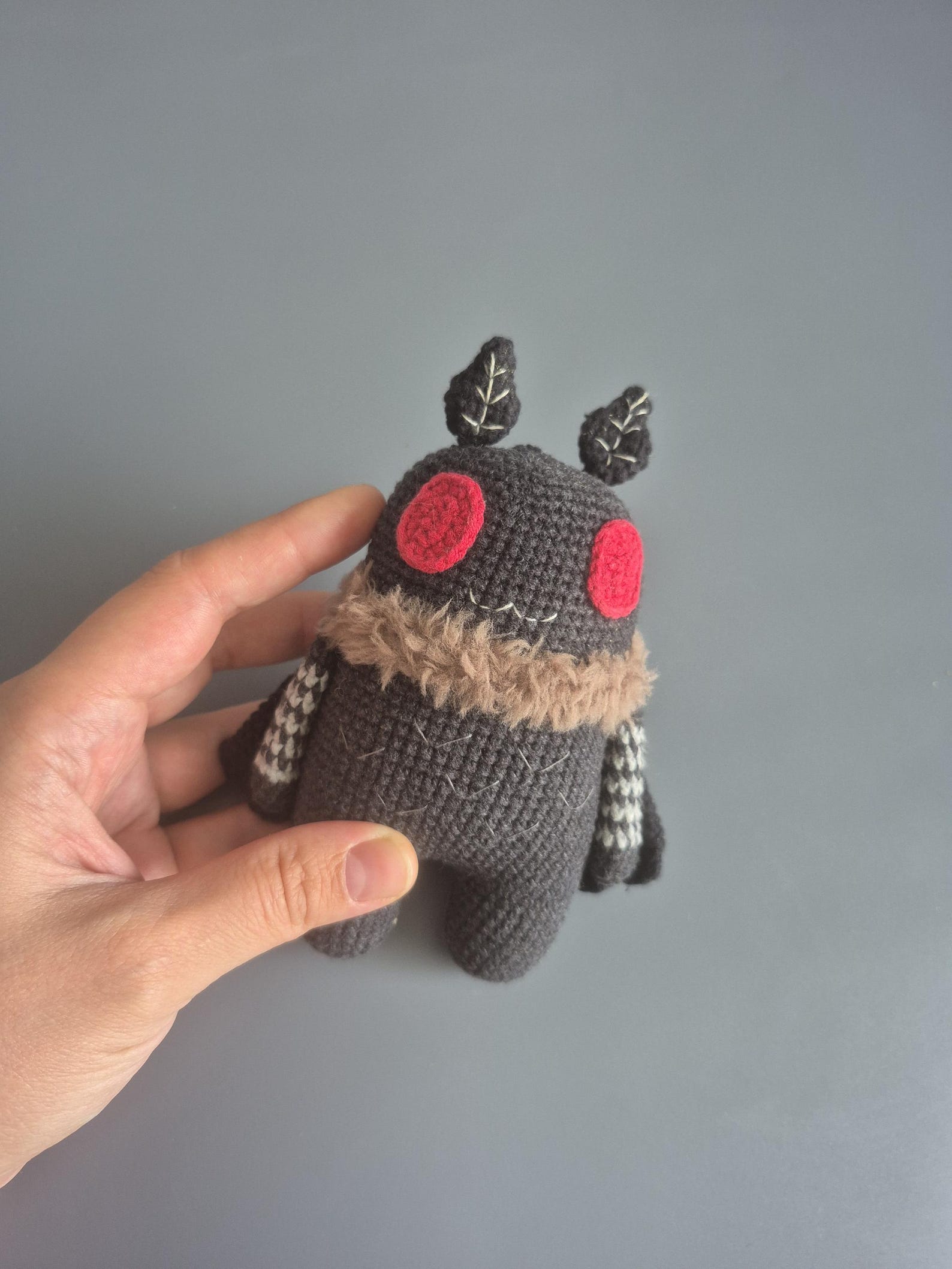 Mothman Plush Amigurumi Pattern Crochet Toys. Horror Crochet Patterns ...