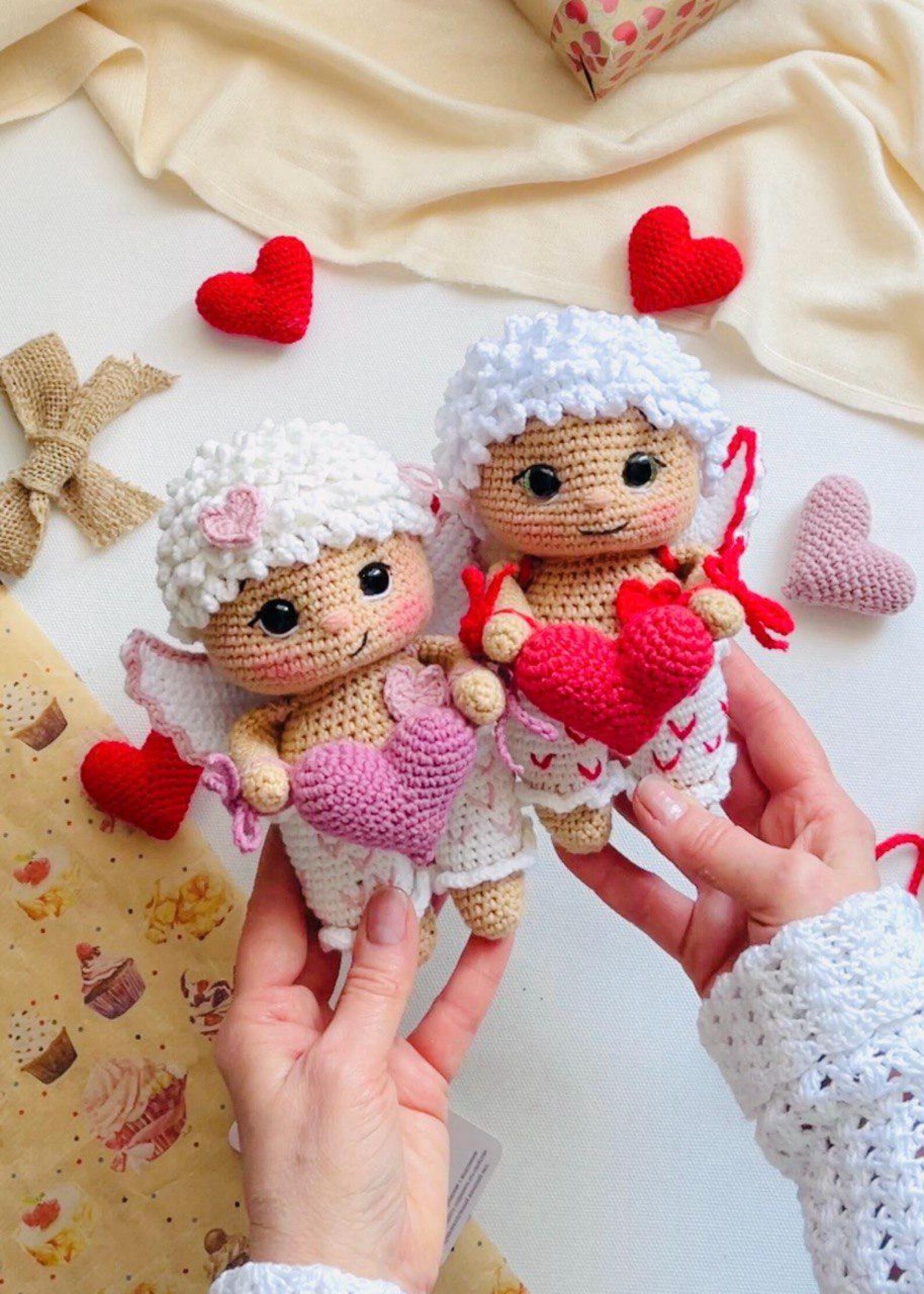 Crochet Pattern Cupid Amigurumi Love Toy Heart Angel Toy Valentine's ...
