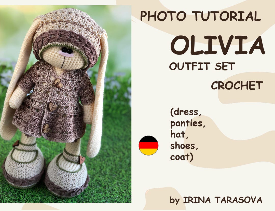 Amigurumi Crochet Tilda Bunny Pattern and OLIVIA Clothes Pattern in ...