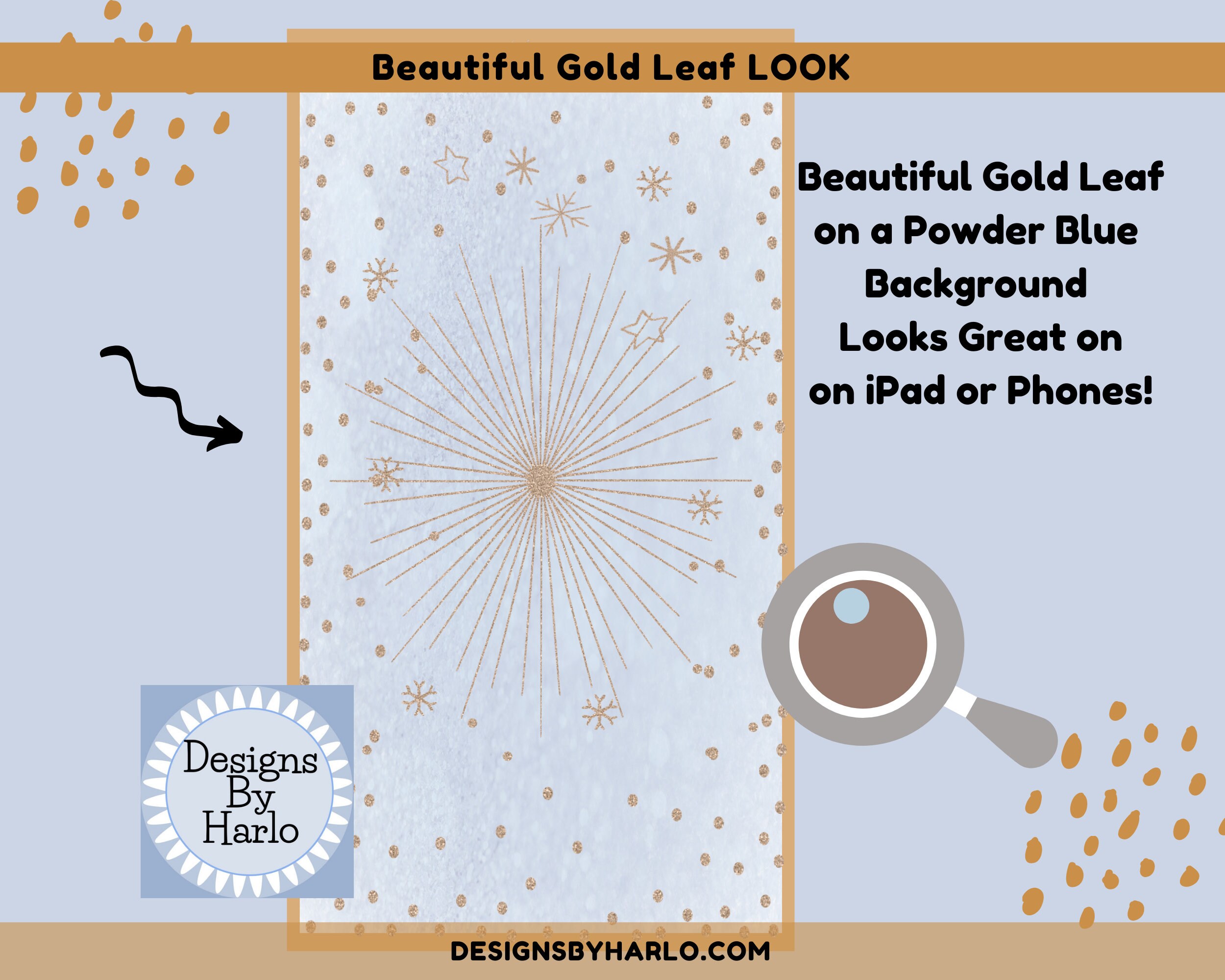 10 Blue & Gold Aesthetic Phone Lock Screen | iPhone Wallpaper | Autumn ...