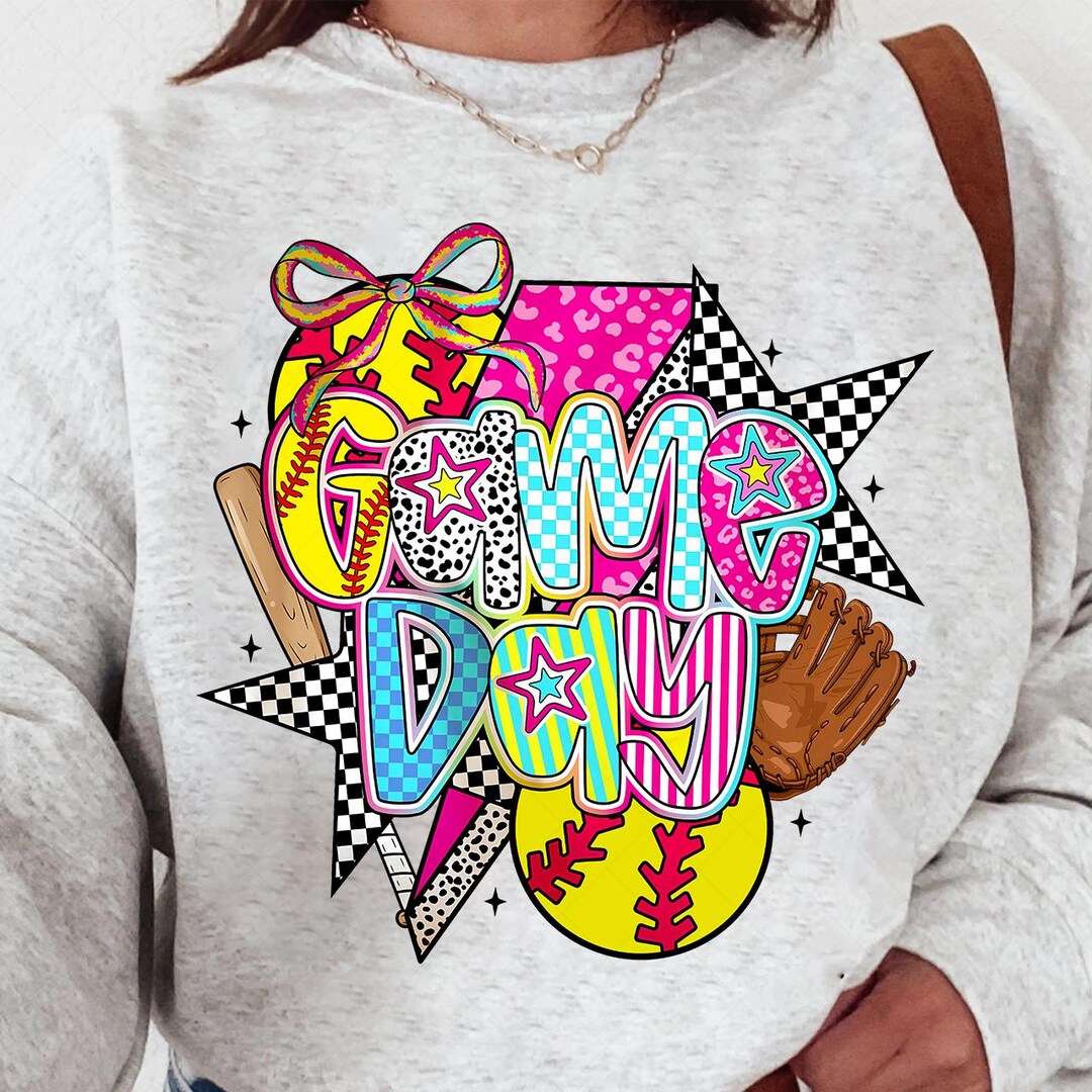 Preppy Softball Png, Game Day PNG, Softball Png, Softball Mama Png ...