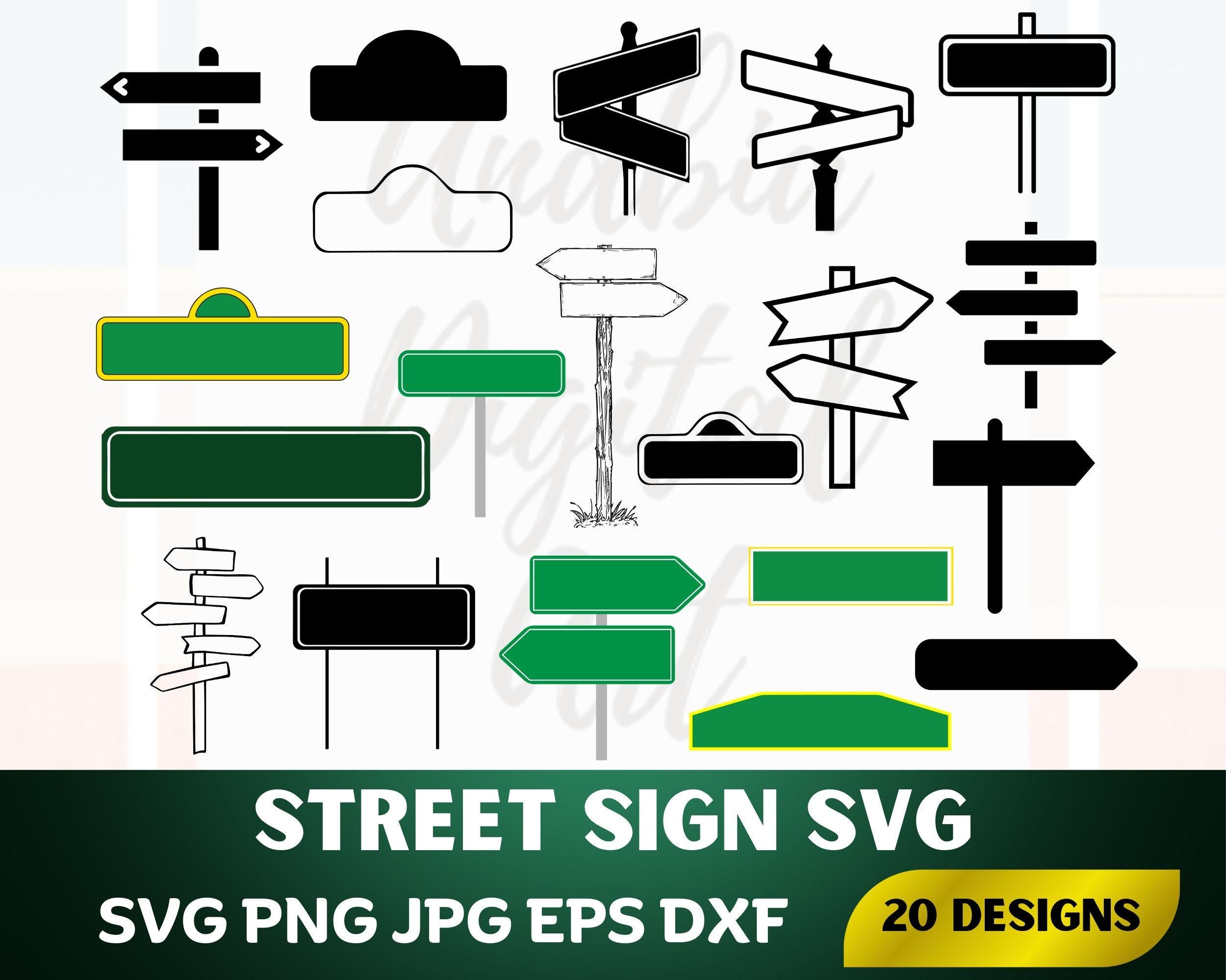 Street Sign Svg, Street Name Sign Svg, Destination Sign Svg, Street ...