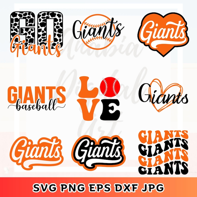 Giants SVG Bundle, Baseball Themed Cut Files, Trendy Shirt Designs ...