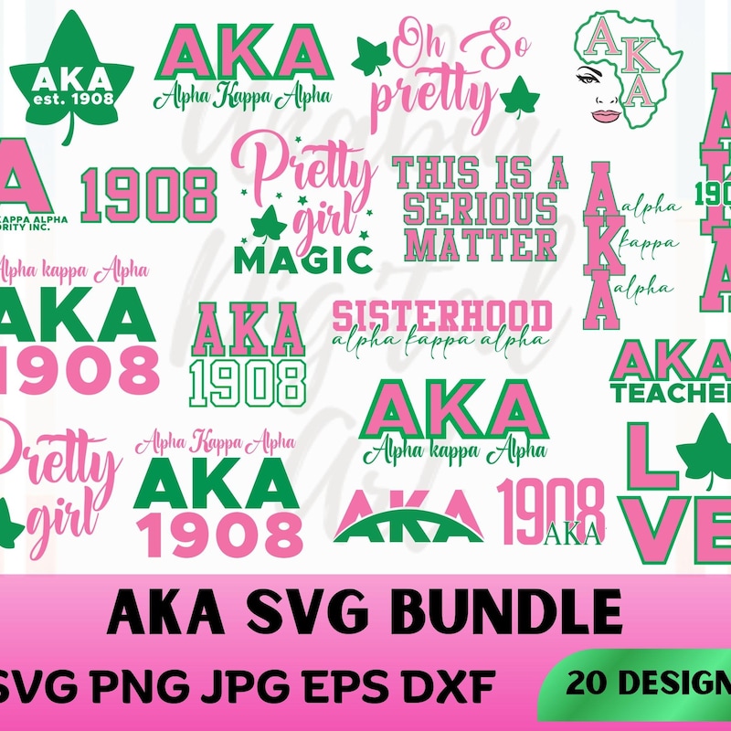 Aka Letters Clipart - Etsy