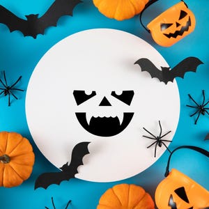 Jack O' Lantern Face SVG Bundle: Halloween Pumpkin Clipart (digital ...