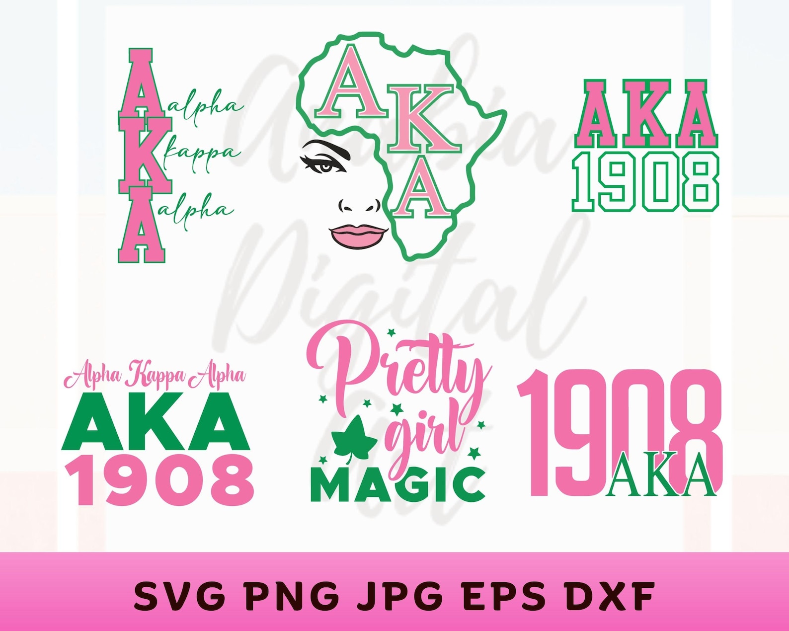 AKA Svg Bundle, Alpha Kappa Alpha Designs (digital Download) - Etsy