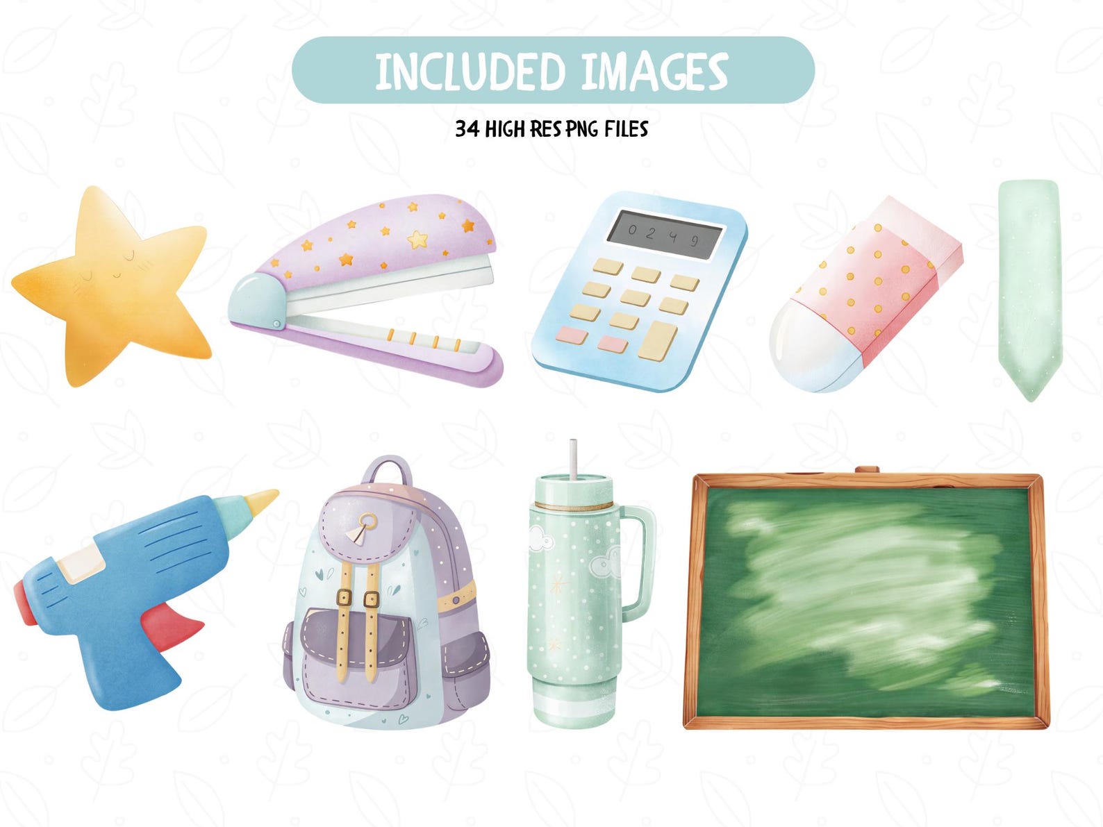 Back to School Clipart Bundle, School Bus Clipart, Cute School Supplies ...