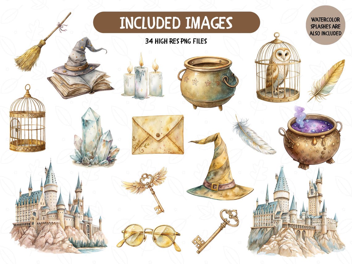 Wizard School Clipart Bundle, Magic Wizard Clipart, Wizard Academy ...