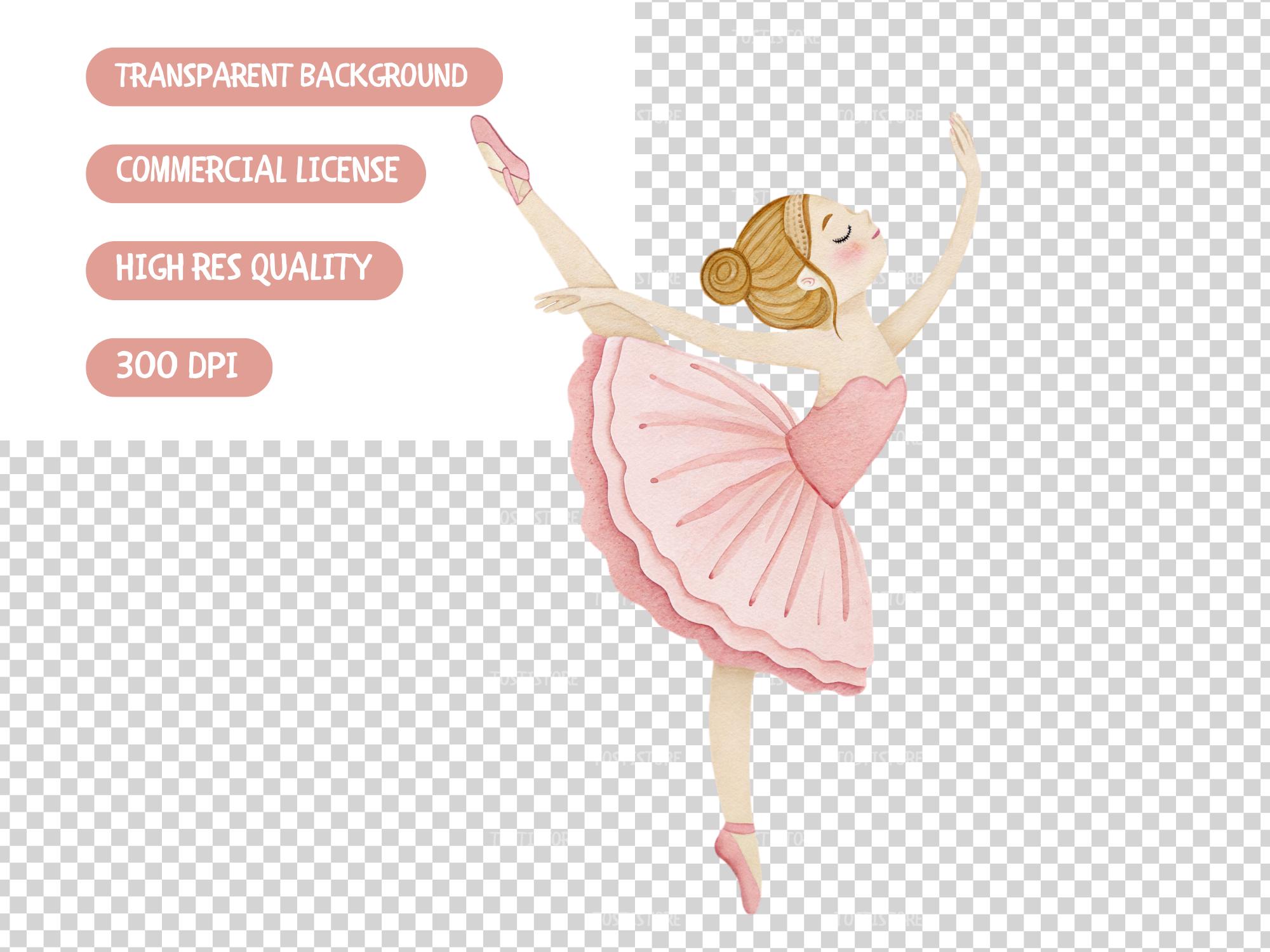 Pink Nutcracker Clipart, Pastel Christmas Ballerina PNG, Cute ...