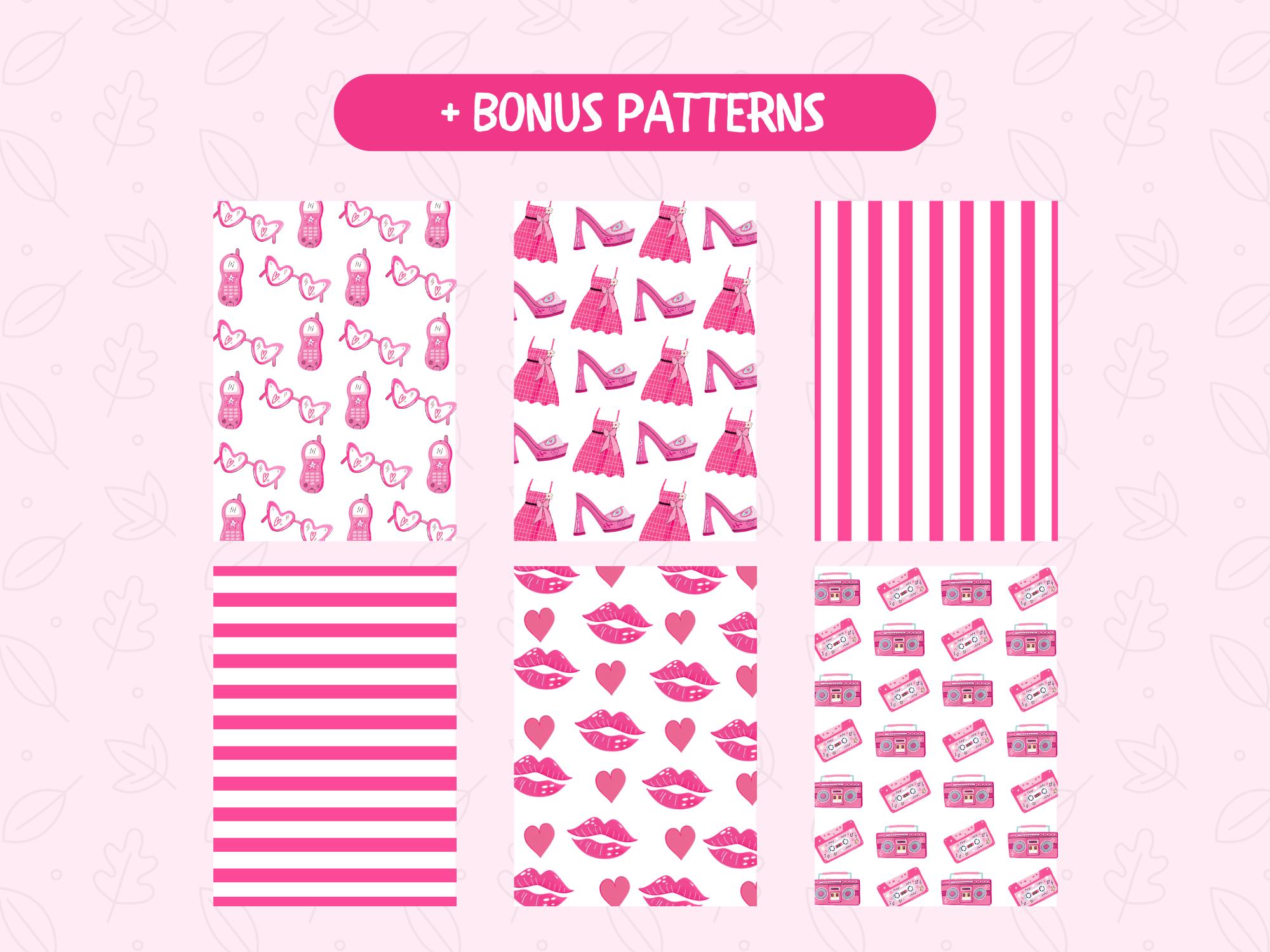 Pink Doll Clipart Fashion Doll Png Cute Pink Doll Clipart Bundle Retro Doll Png Bundle Pink