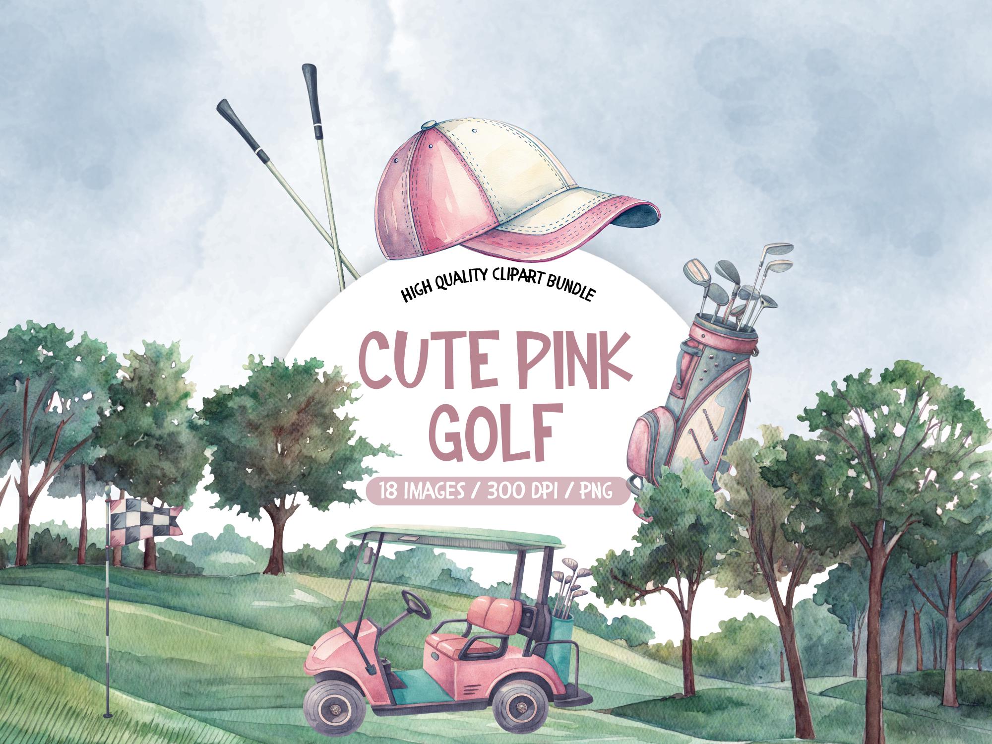 Cute Golf Watercolor Clipart, Golf Club Png, Watercolor Golf Clip Art ...