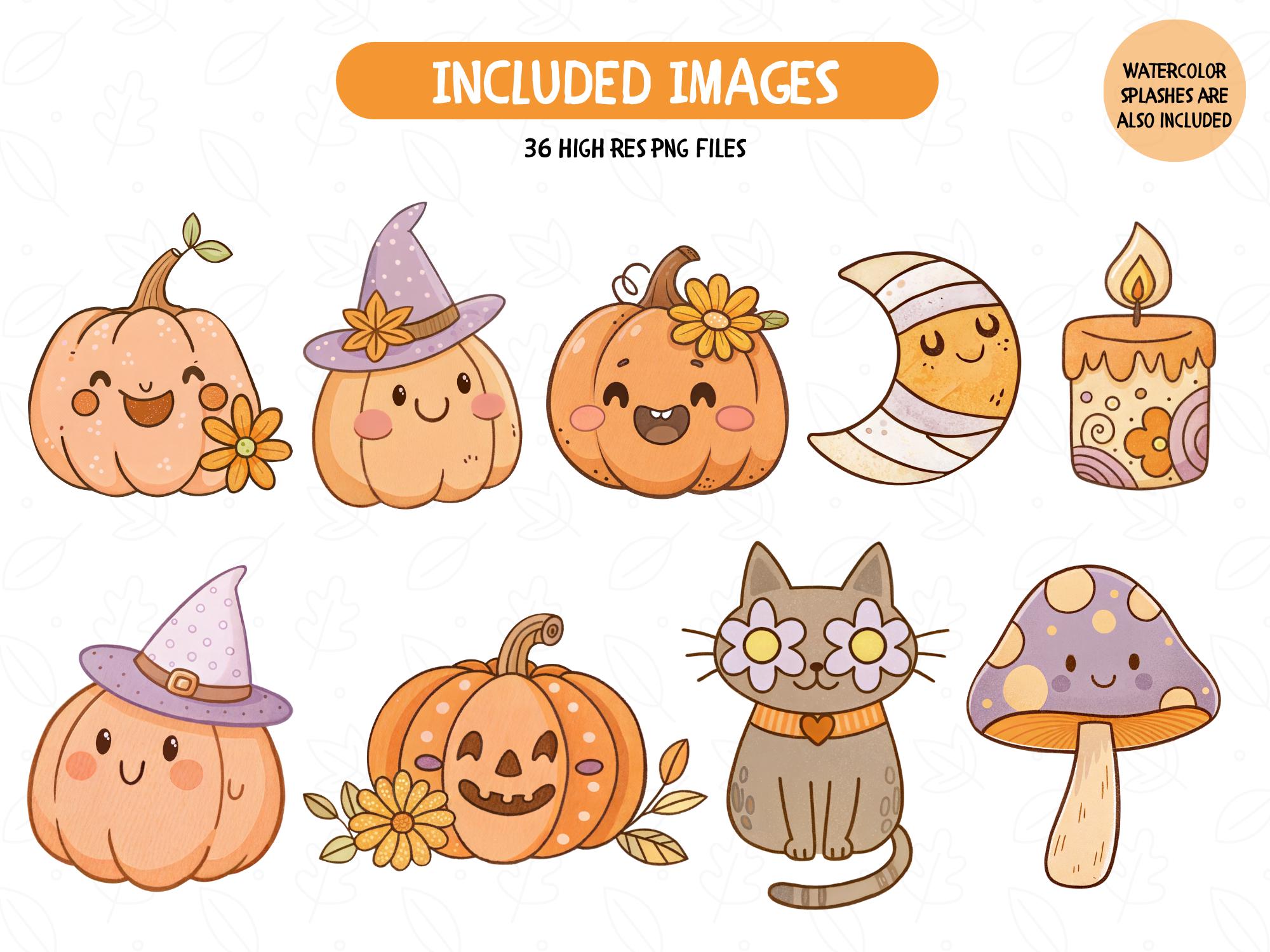 Groovy Halloween Clipart Bundle, Retro Ghost PNG (commercial Use) - Etsy