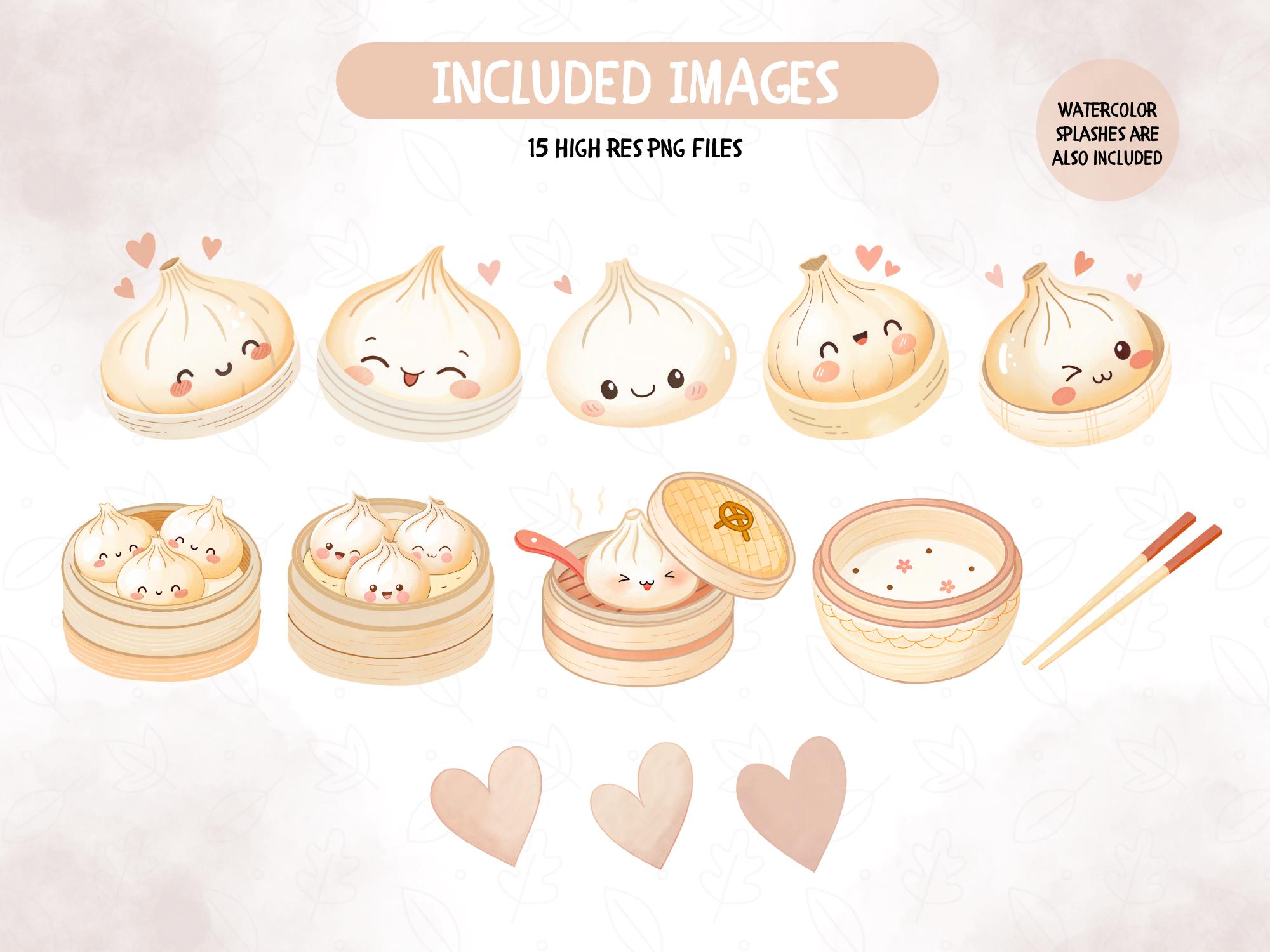 Cute Dumpling Clipart, Asian Food Clipart, Little Dumpling Png, Dim Sum ...