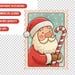 Cute Santa Stamps Clipart, Christmas Postage Stamps PNG, Vintage Santa ...