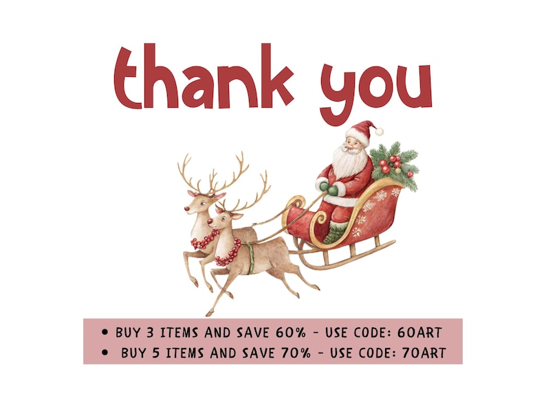 Watercolor Christmas Clipart, Classic Christmas Illustrations, Cute ...