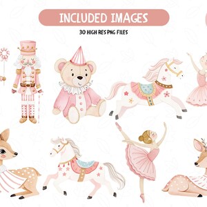 Pink Nutcracker Clipart, Pastel Christmas Ballerina PNG, Cute ...