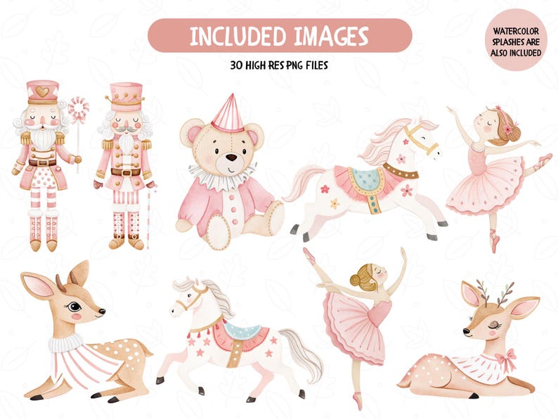 Pink Nutcracker Clipart, Pastel Christmas Ballerina PNG, Cute ...