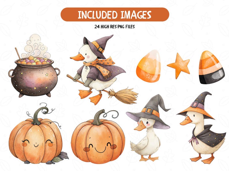 Witchy Goose Parade Clipart, Cute Halloween Clipart, Cute Goose Costume ...