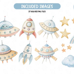 Astronaut Clipart Collection: Outer Space Adventure Graphics (PNG Files ...
