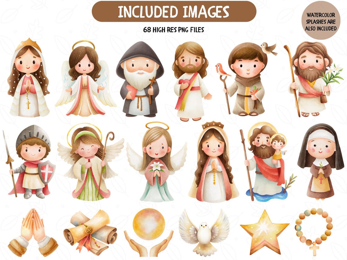 Watercolor Nativity Clipart Bundle: Birth of Jesus Art (commercial Use ...