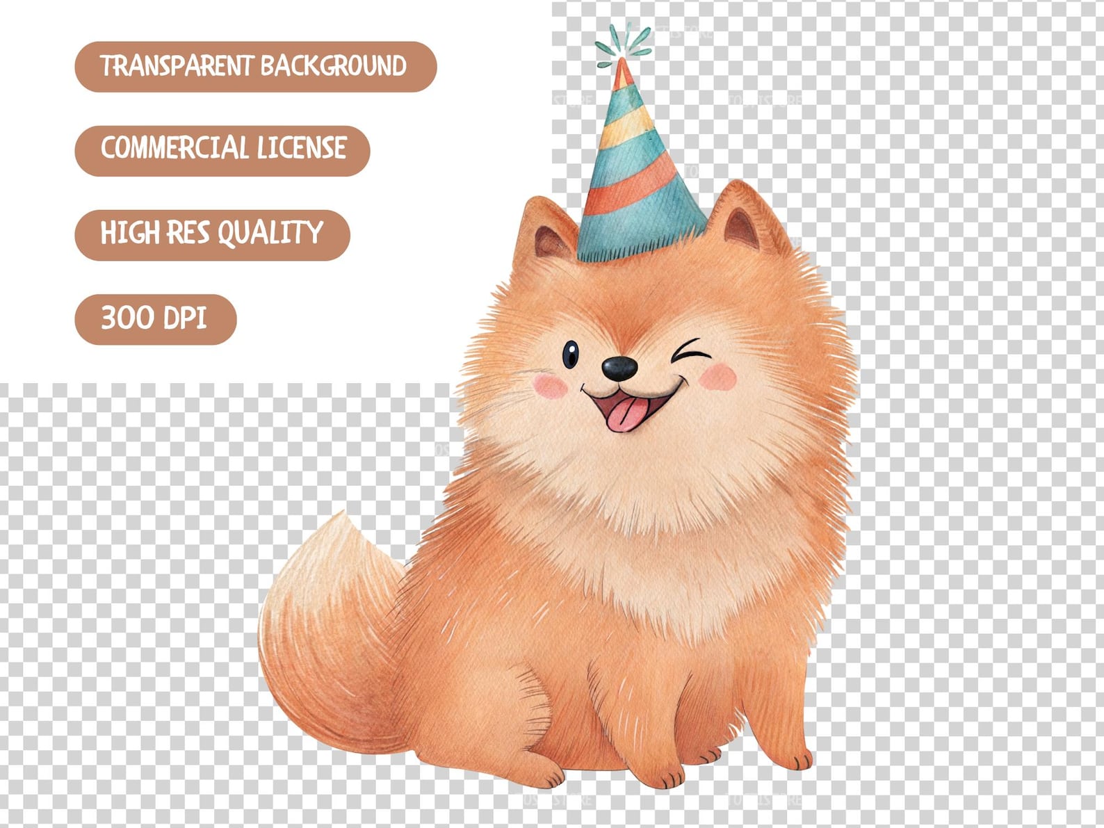 Cute Dogs Clipart, Paw Party Clipart, Dog Birthday Pawty Clipart, Puppy ...