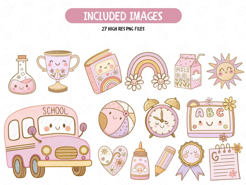 Groovy School Clipart Bundle, Retro Teacher PNG (digital Download) - Etsy