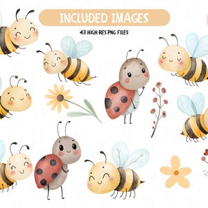 Cute Little Love Bugs Clipart, Insects Clipart, Spring Clip Art Bundle ...