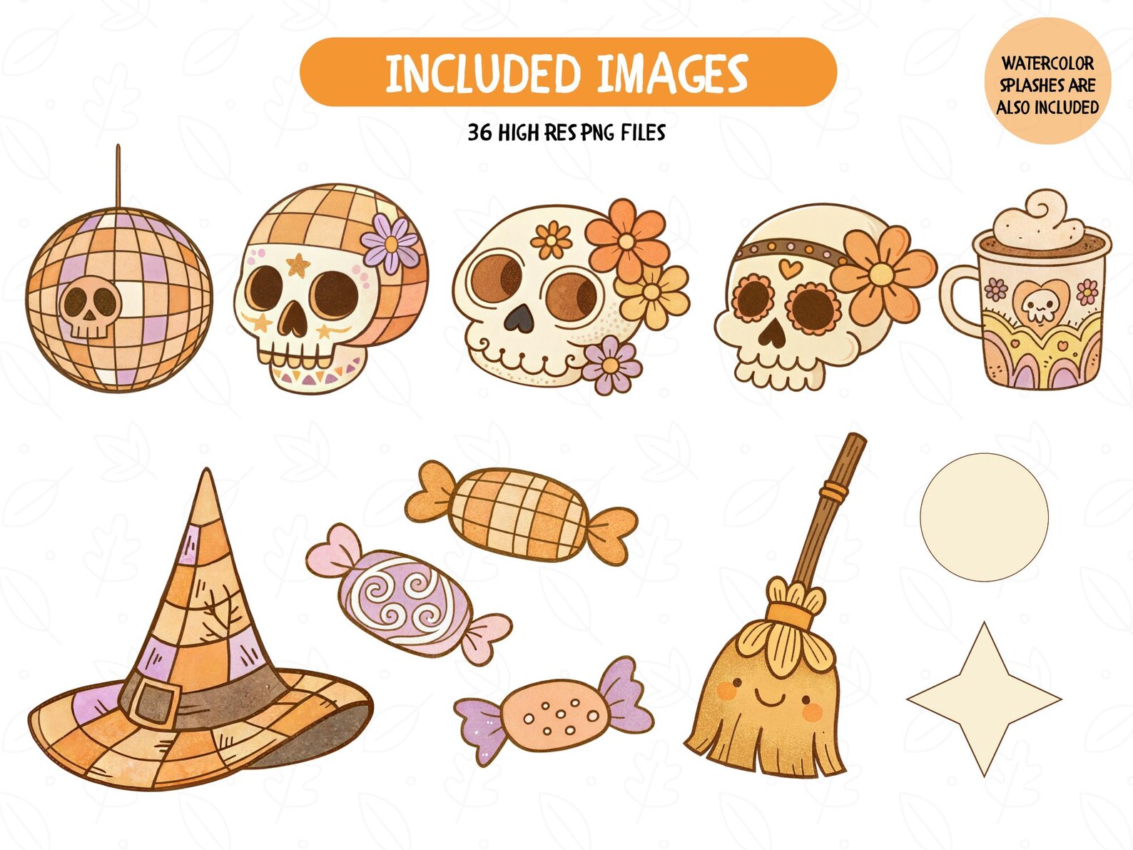 Groovy Halloween Clipart Bundle, Retro Ghost PNG (commercial Use) - Etsy