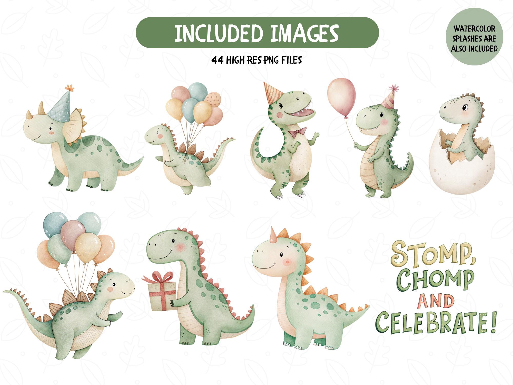 Dinosaur Party Clipart, Jurassic World PNG Bundle, Dino Party ...