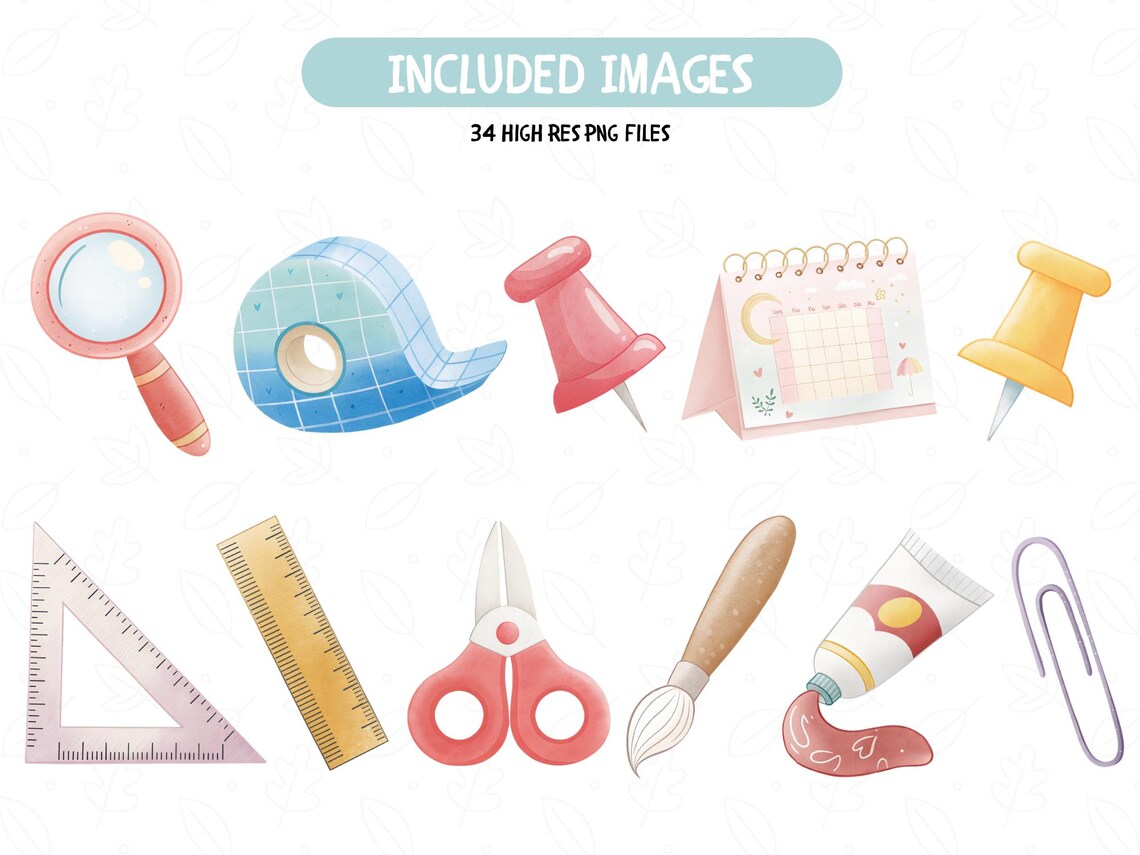 Back to School Clipart Bundle, School Bus Clipart, Cute School Supplies ...