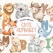 Watercolor Animal Alphabet Clipart - Soft and Fluffy Texture for ...