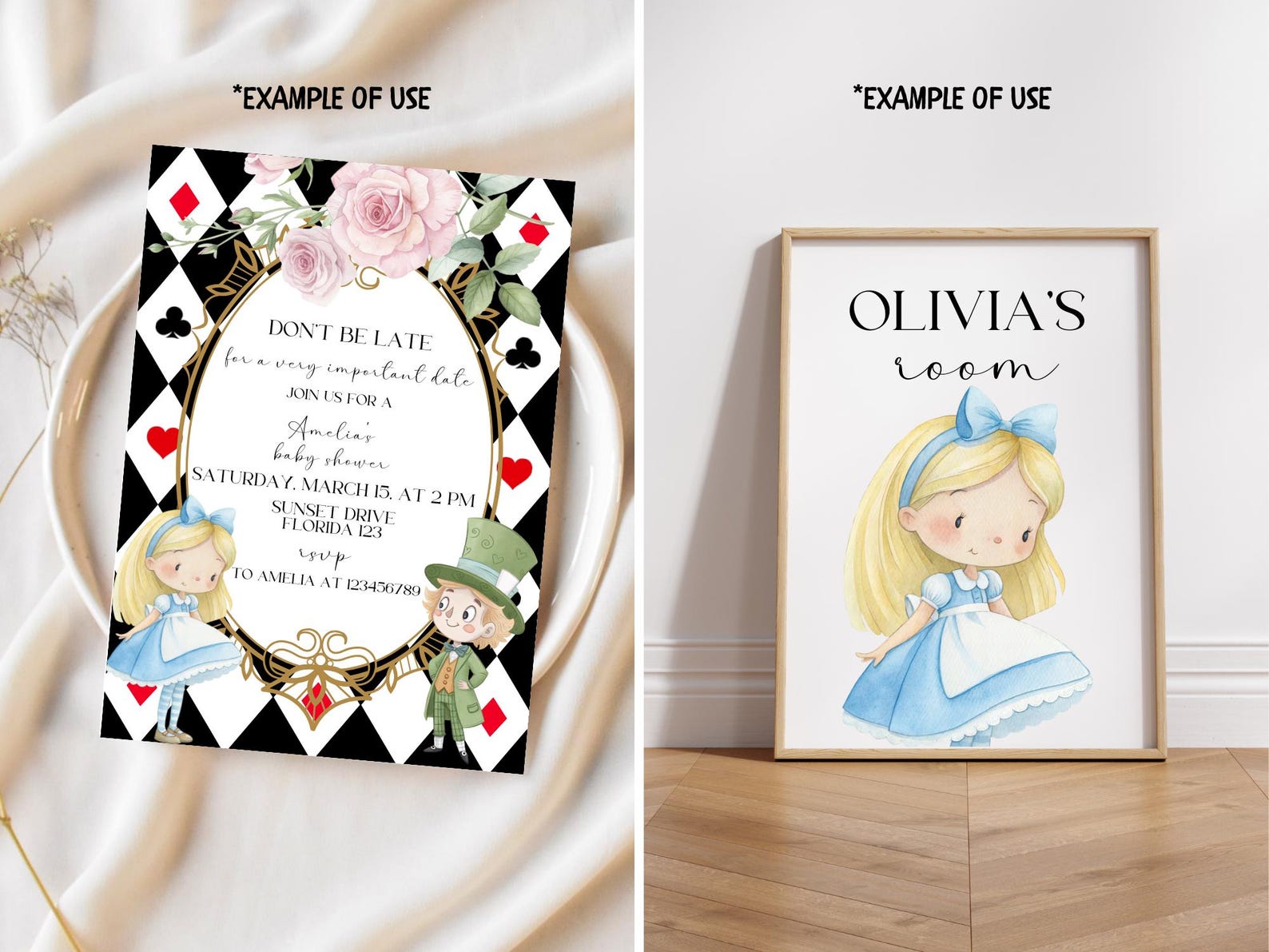 Watercolor Alice in Wonderland Clipart Bundle (PNG) - Etsy