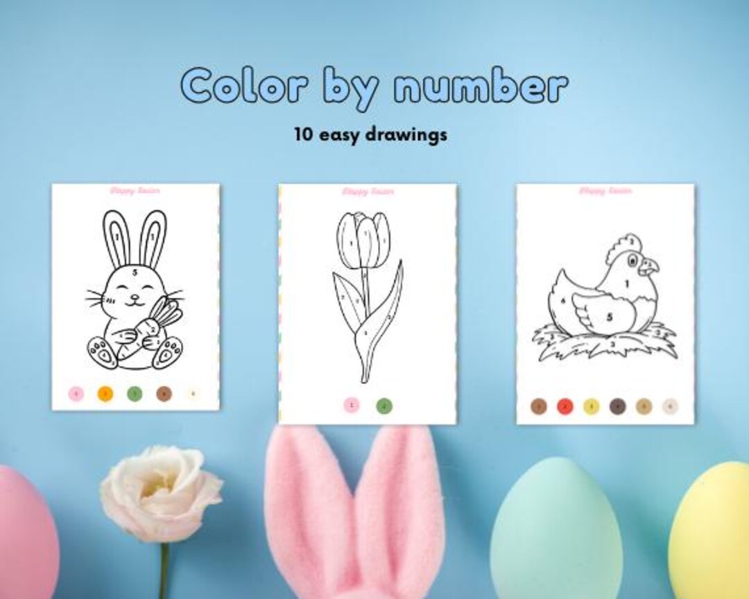 Printable Easter Color by Number - Etsy