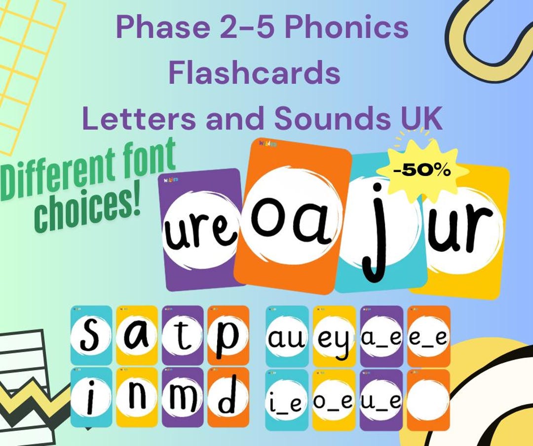 Phase 2-5 Grapheme Flashcards | Letters and Sounds Phonics Cards ...
