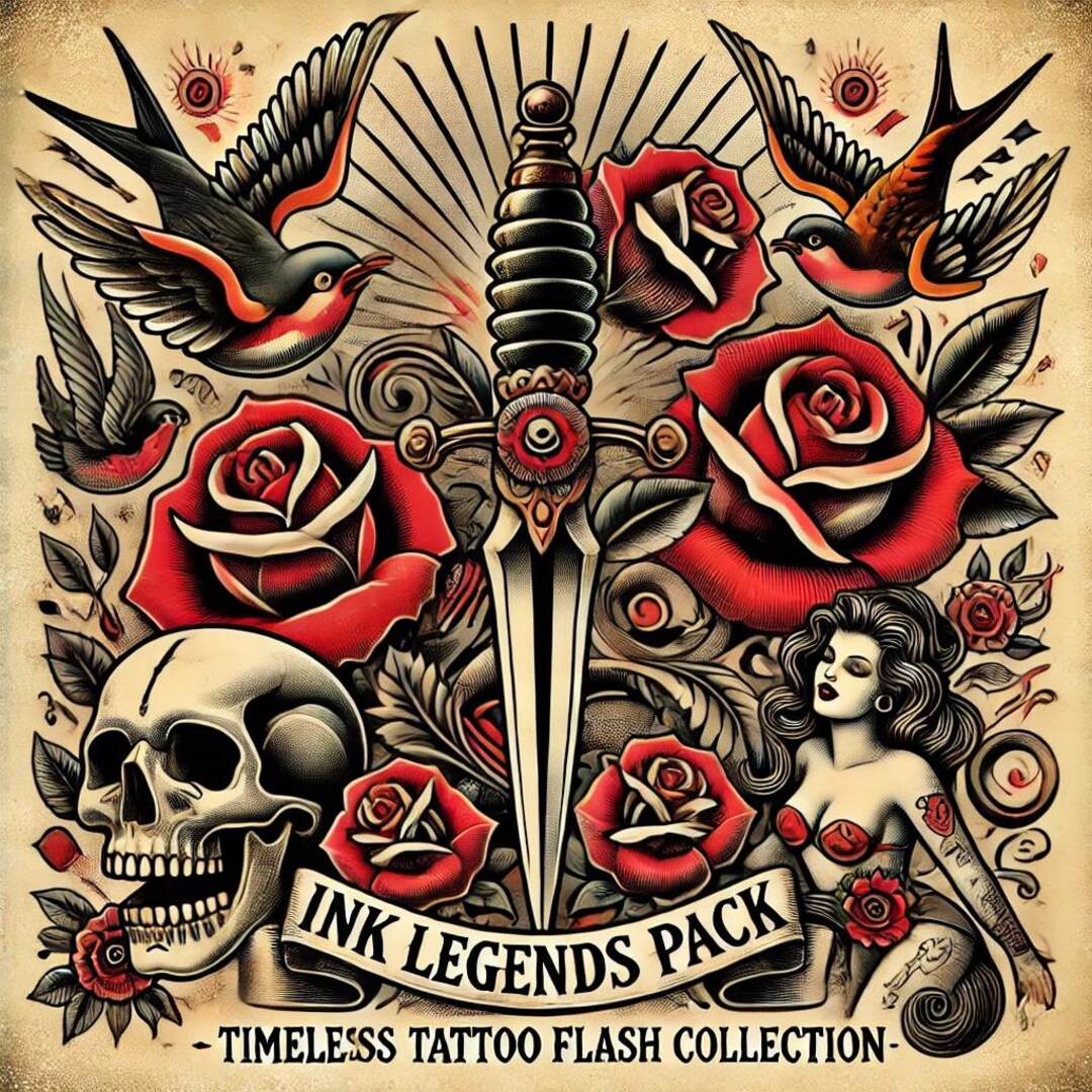 Ink Legends Pack – Timeless Tattoo Flash Collection - Etsy