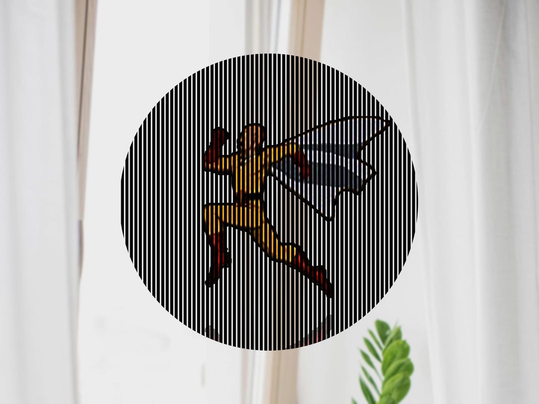 Animated Suncatcher / Magic Spinner Running Saitama, Acrylic 5.5 Inch ...