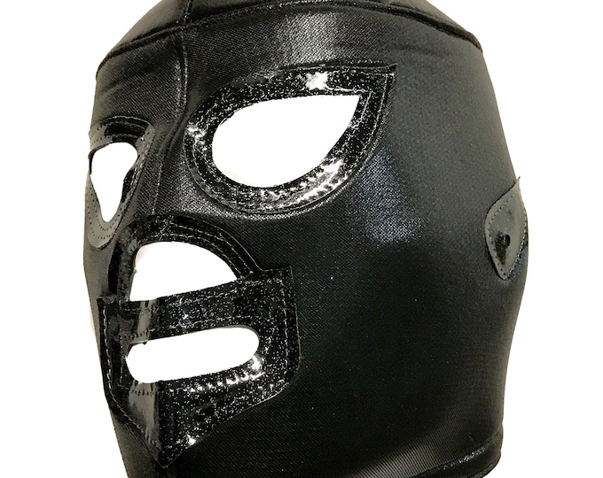 BLACK SHADOW Lucha Libre Wrestling Mask - (adult Size) Brand New Black ...