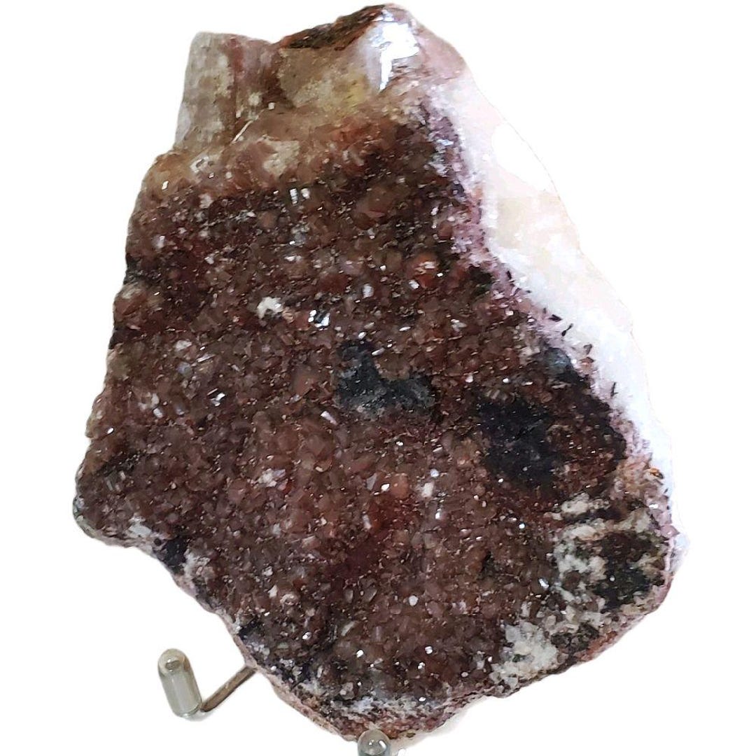 Vanadinite on Quartz & Calcite Matrix • Mibladen, Morocco • 344 G • 4 × ...