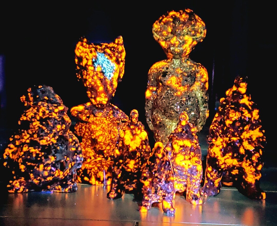 Monster Family Portrait • UV Reactive Yooperlite Creatures • Full Set ...