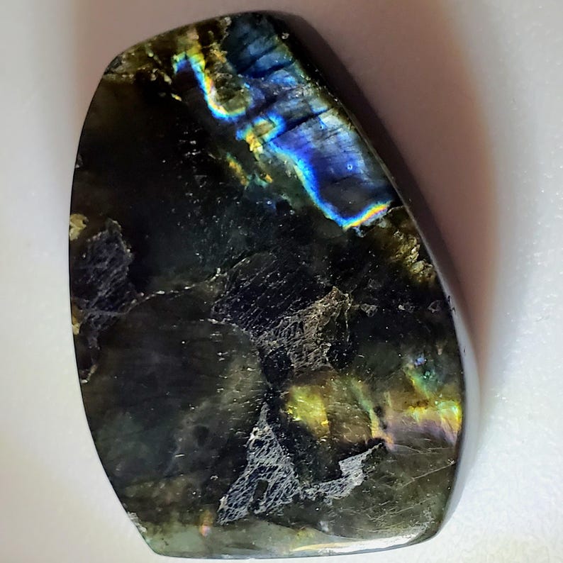 Labradorite Freeform • Purple–gold Window Flash • 77 G • 2.25×1.75×0.5 ...