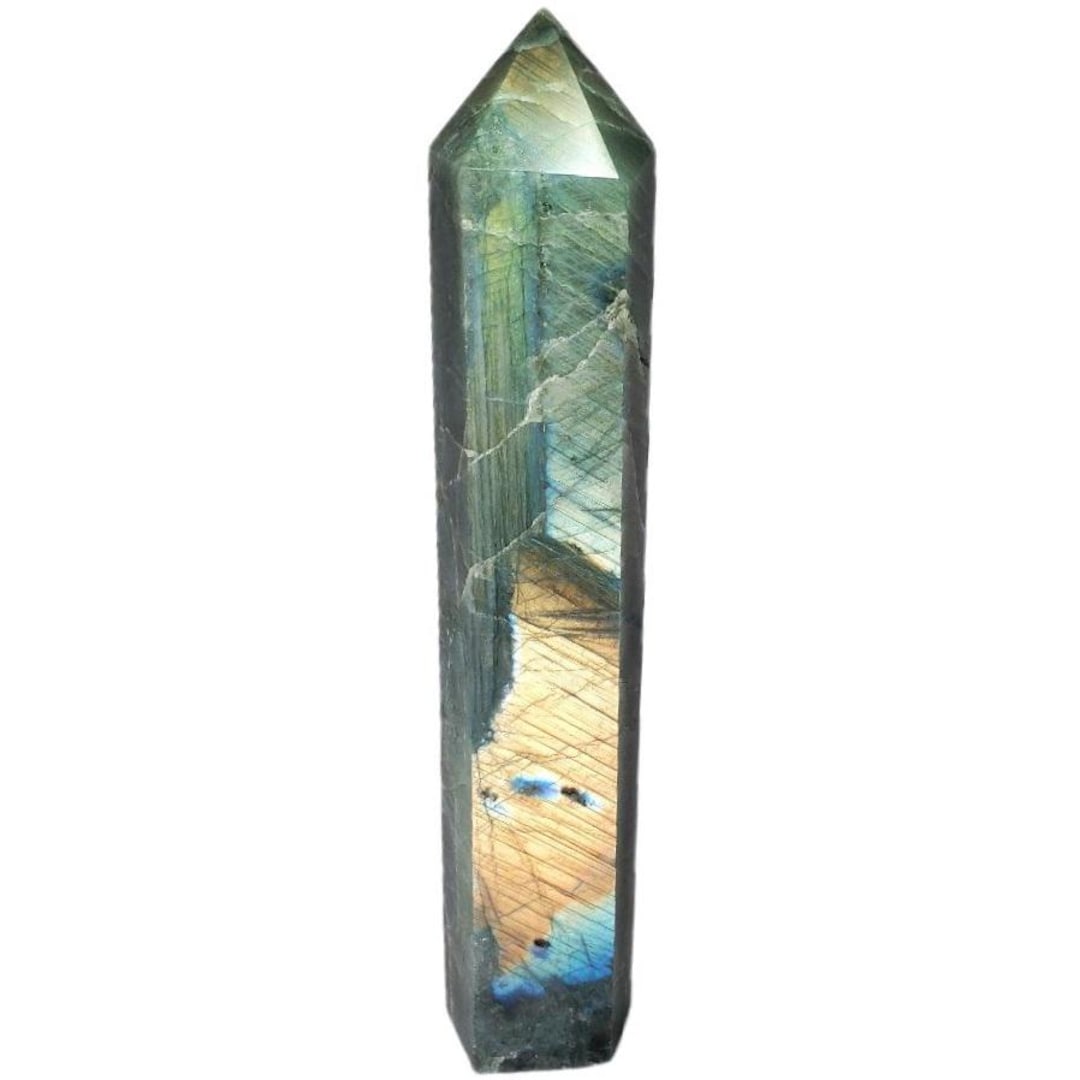 Labradorite Tower With Intense Gold Blue Orange Flash • Six-sided ...