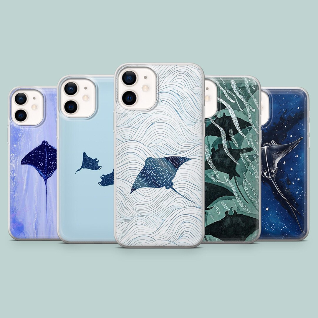 Stingray Phone Case Manta Ray, Aquatic Cover for iPhone 17, 16, 15, 14 ...